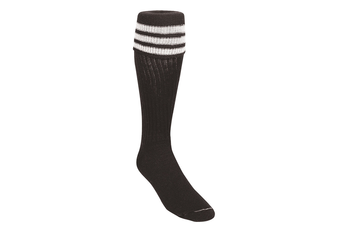 TCK FINALE 3 STRIPE REFEREE SOCK – WEMBLEY SOCCER SHOP